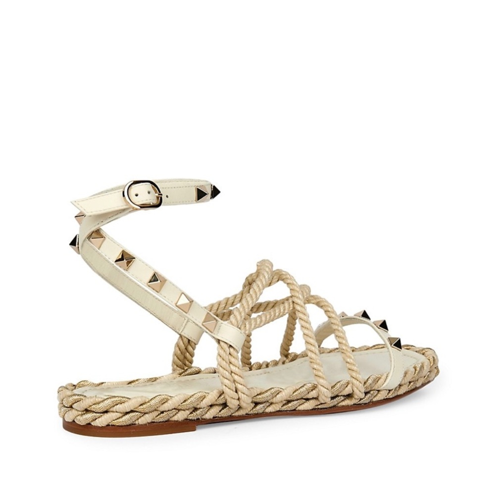 Valentino Rockstud Rope Sandals - Gem